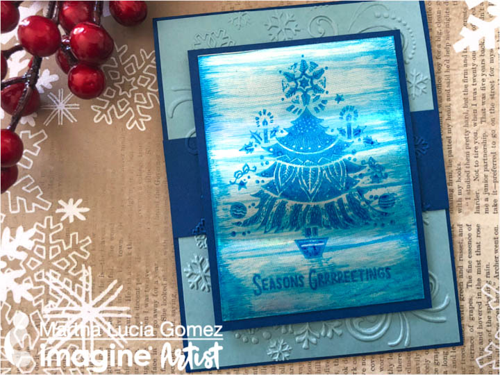 Create a Frosted Blue Season’s Greetings Card | Imagine Blog