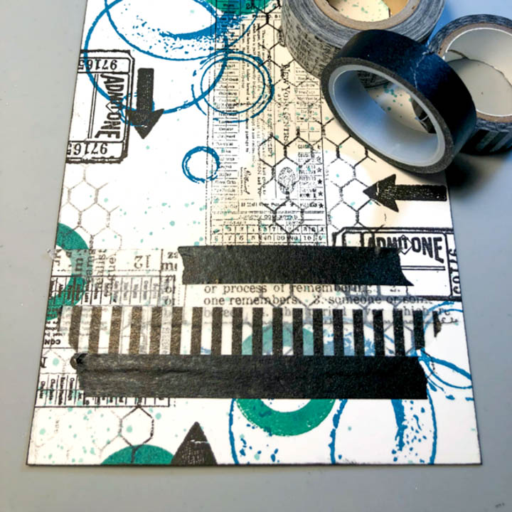 Create a Stamped Collage Using StazOn Pigment Inkpad | Imagine Blog