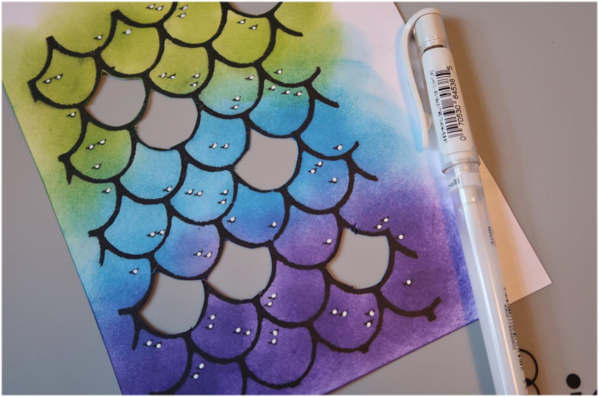 Create a Fun Mermaid Scale Friendship Card | Imagine Blog