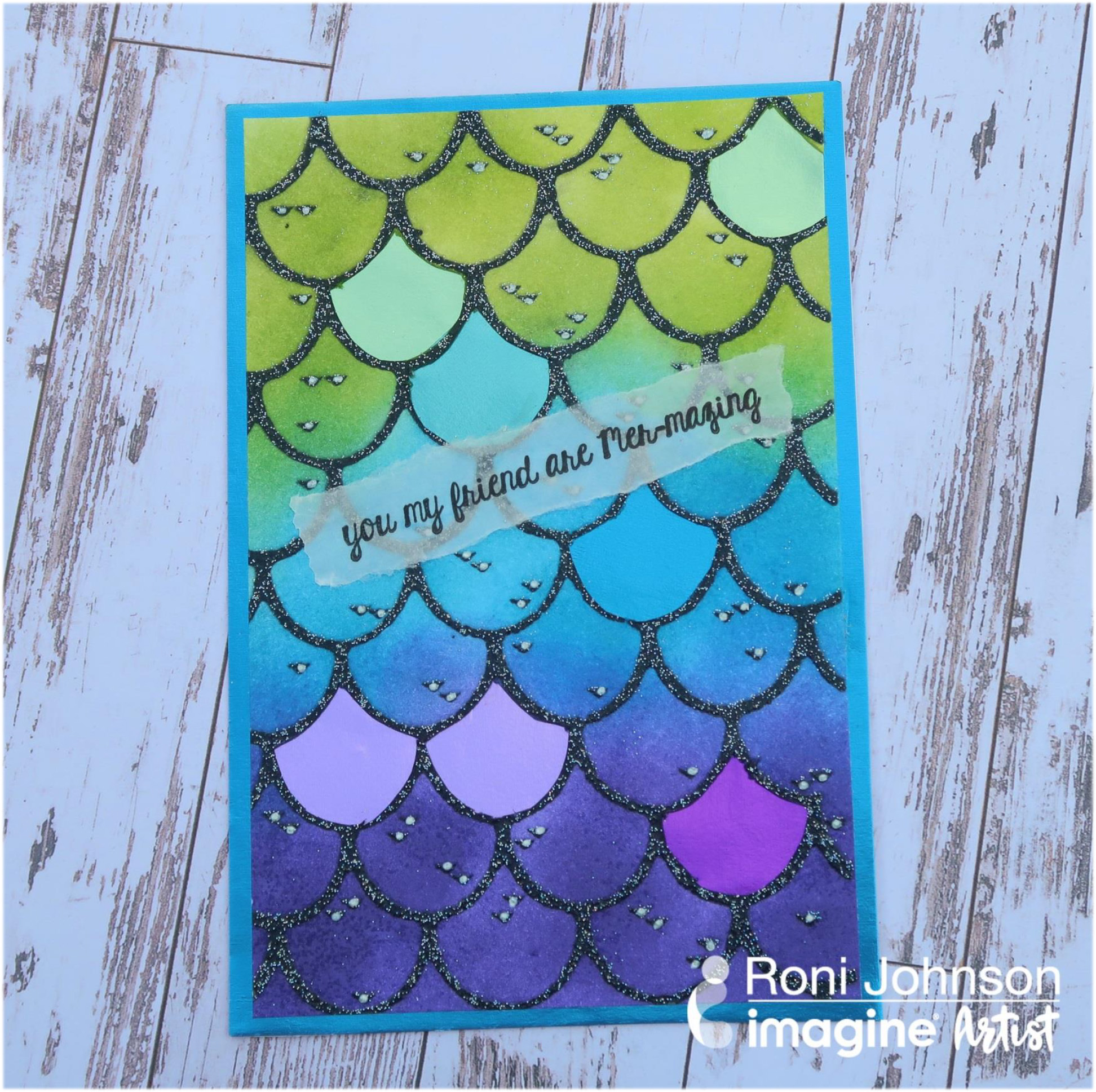 Create a Fun Mermaid Scale Friendship Card | Imagine Blog