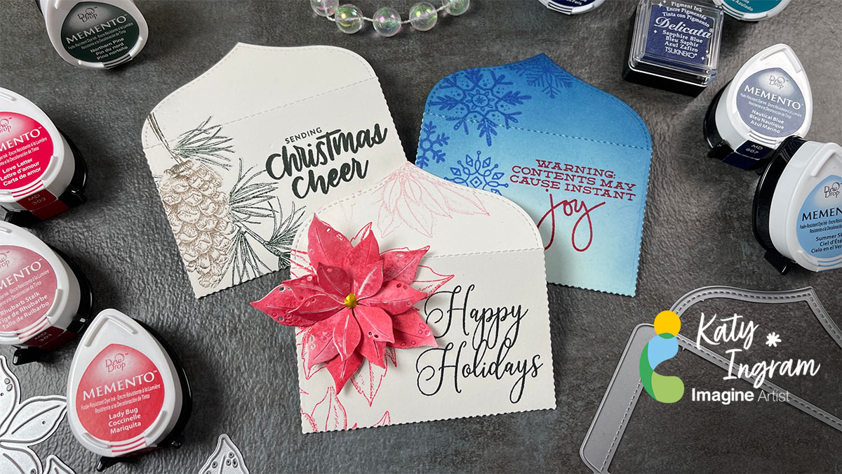 Holiday Gift Card Envelope Holders with Memento and Delicata Inks ...
