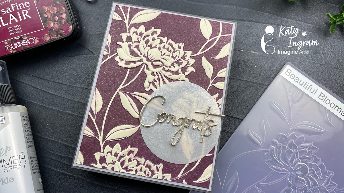 Congratulations Card Using VersaFine Clair Ink With 3D Embossing ...