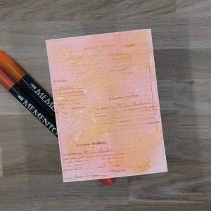 Let’s Make a Pantone Peach Fuzz Colored Card | Imagine Blog