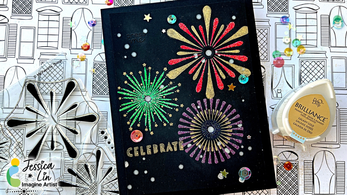 Make a Fourth of July Card with Colorful Heat Embossing | Imagine Blog