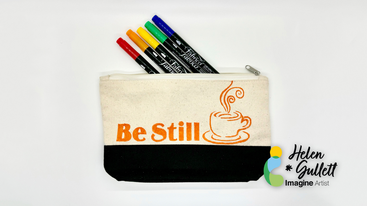 DIY Stenciled Marker Bag | Imagine Blog