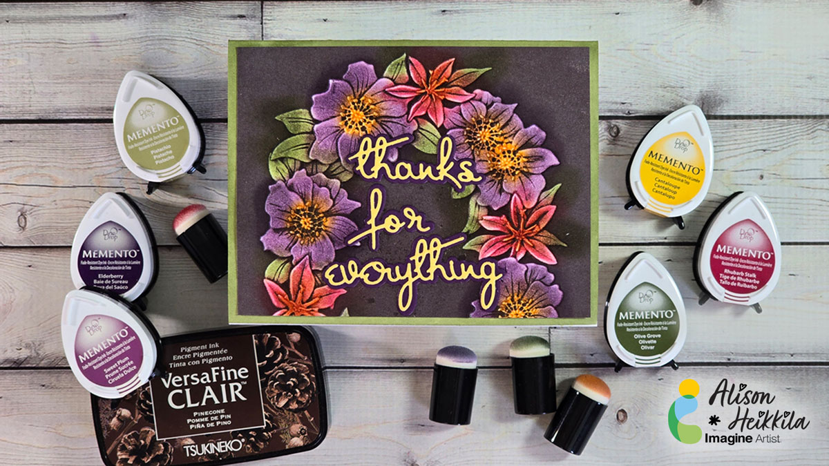 Blackout Technique with Memento Ink and an Embossing Folder | Imagine Blog