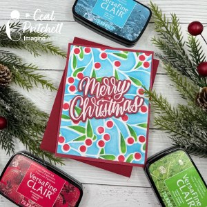 Merry Christmas Stenciled Card | Imagine Blog