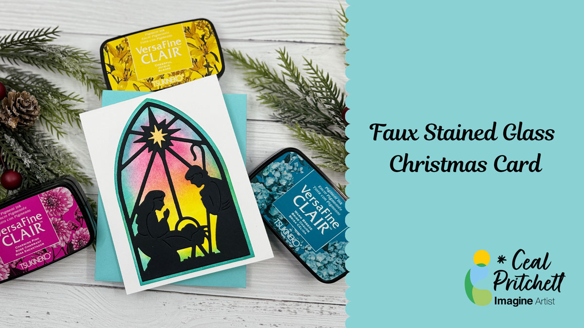 Faux Stained Glass Christmas Card | Imagine Blog