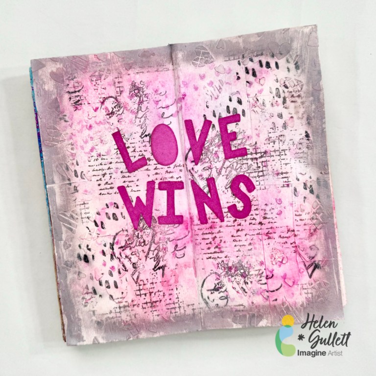 Love-Themed Art Journaling Page | Imagine Blog